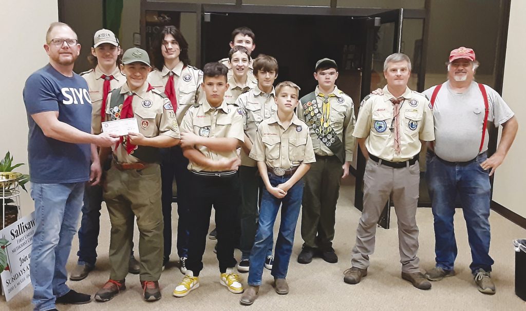 Scout troop receives donation - Sequoyah County Times