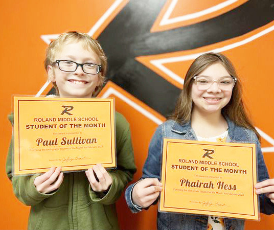 RMS February Students of the Month - Sequoyah County Times