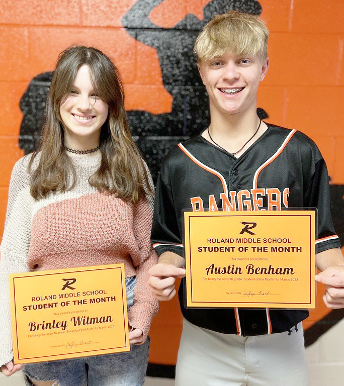 RMS choses Students of the Month - Sequoyah County Times