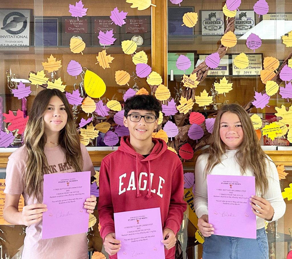 VMS names Students of the Month - Sequoyah County Times