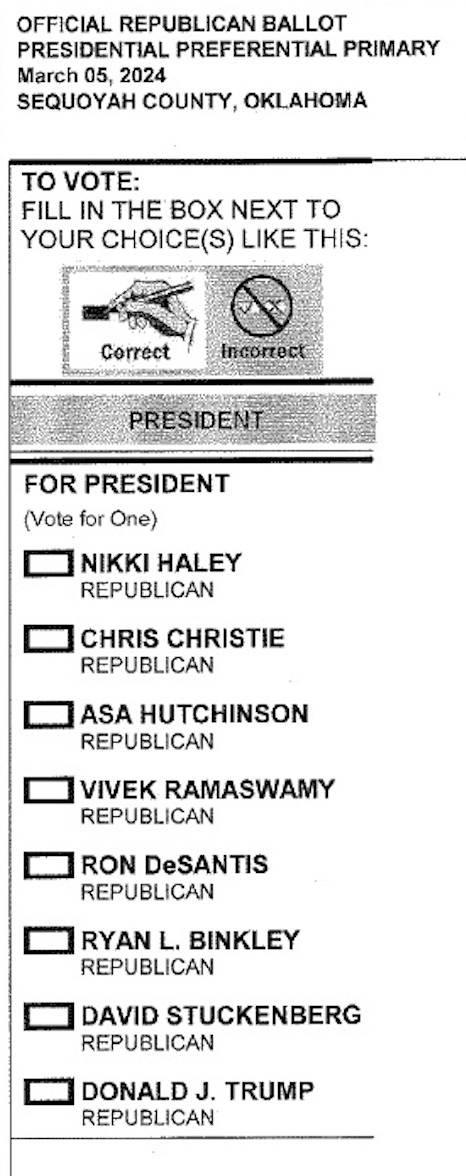 Presidential Preferential Primary sample ballots are available ...
